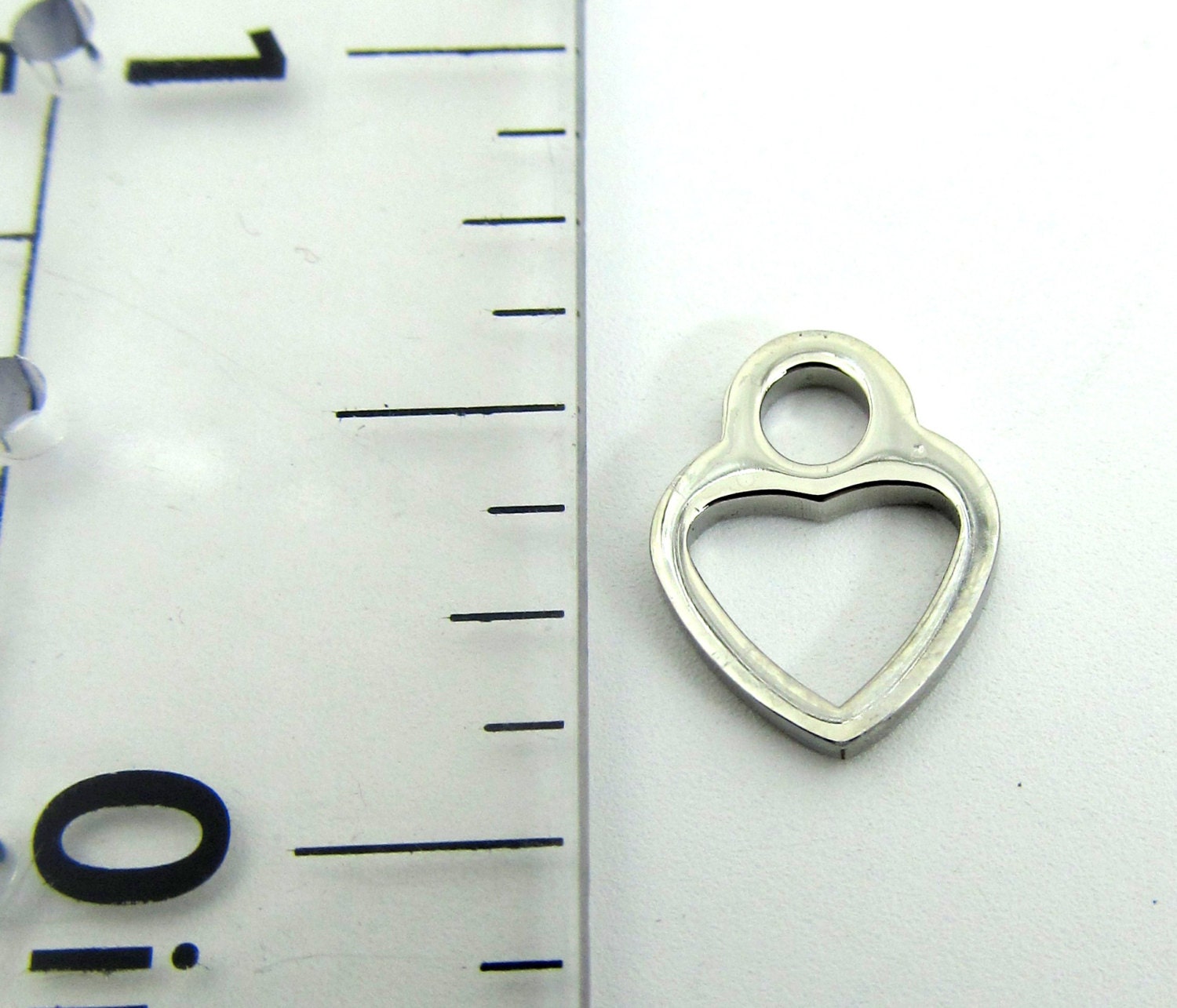 Cut Out Heart Charm Stainless Steel Jewelry Pendant Set of 5 | Etsy