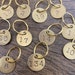 Custom Number Tags Large Number Labels Hand Stamped Digit Tags Gold ...