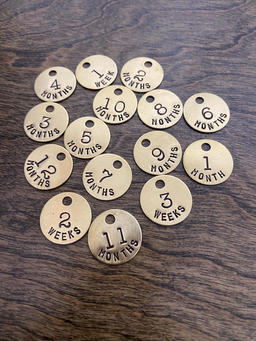 Custom Sobriety Keychain - Hand Stamped Brass Sober Token - Custom ...