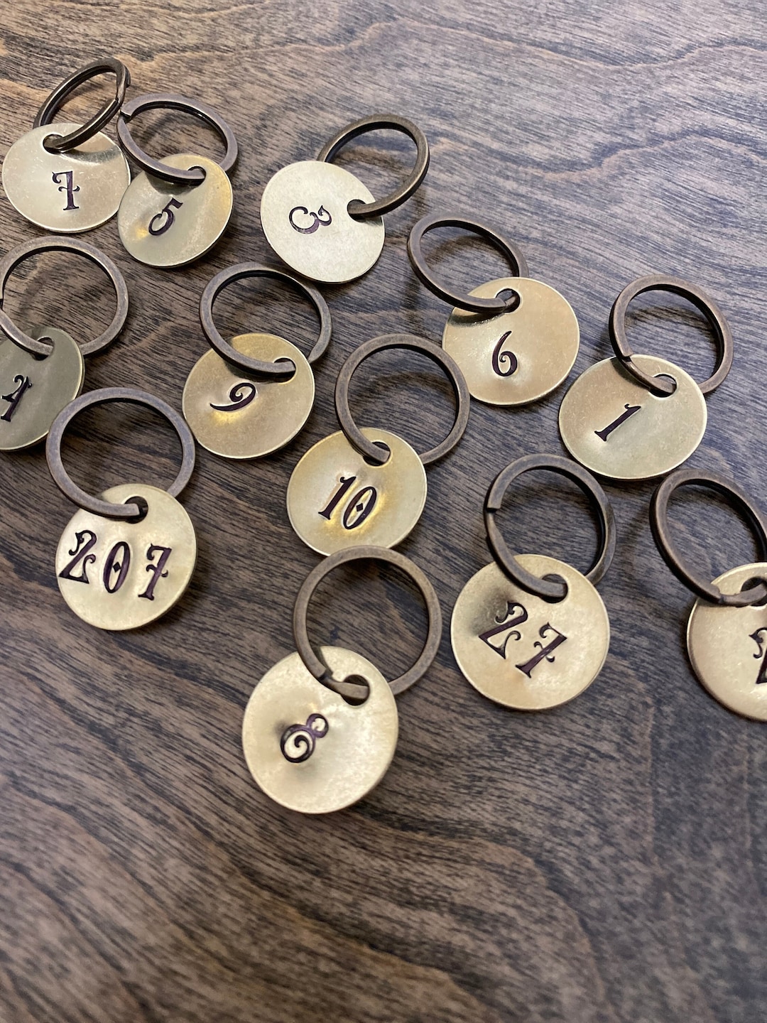 Custom Number Tags - Hand-stamped High Visibility 1-3 Digit Labels ...