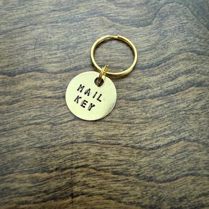 4x Mail Key Labels - Clearly Identify Your Mailbox Key - Brass Gold or ...