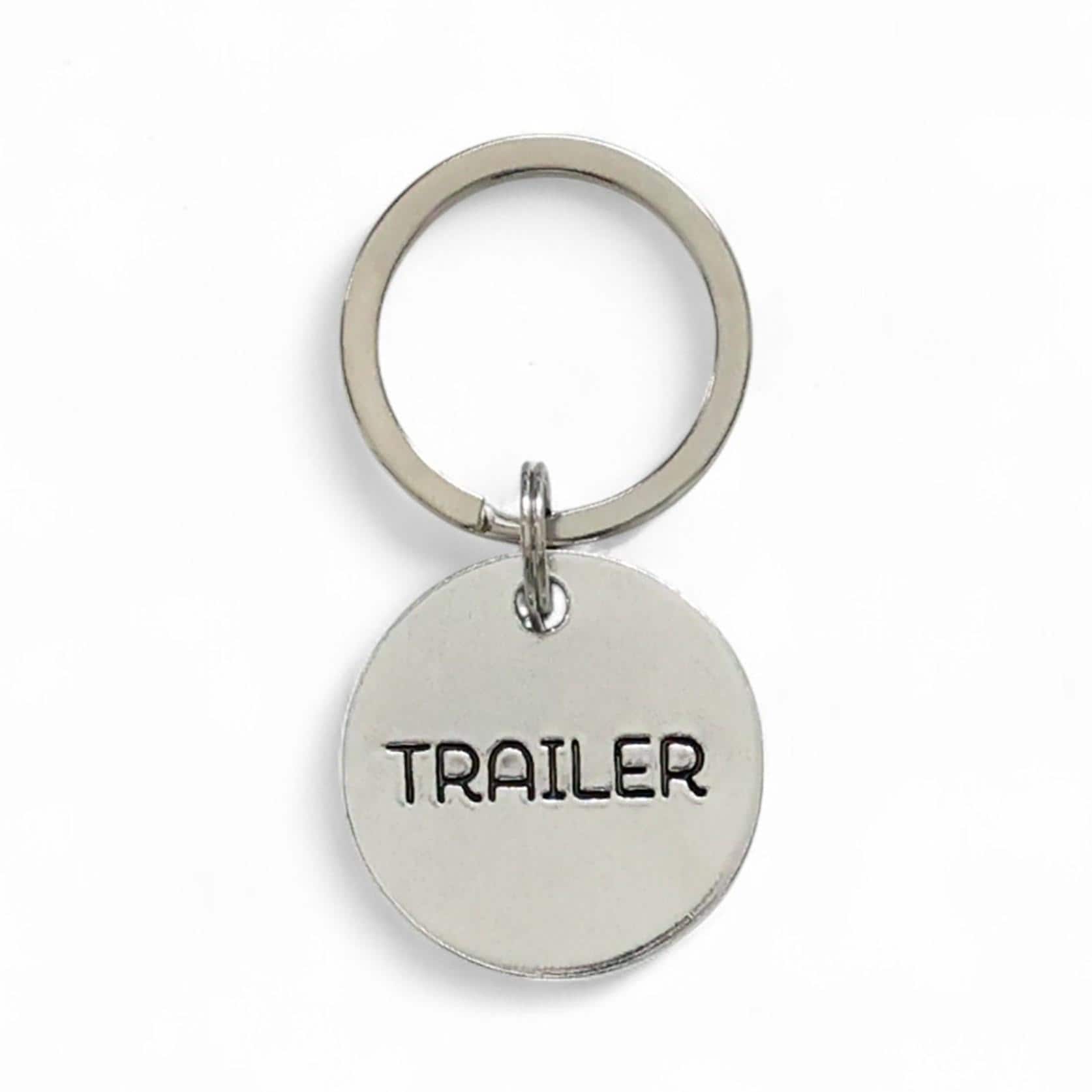 Key Label Keychains - Silver-colored Aluminum Metal Tag - Hand-stamped ...