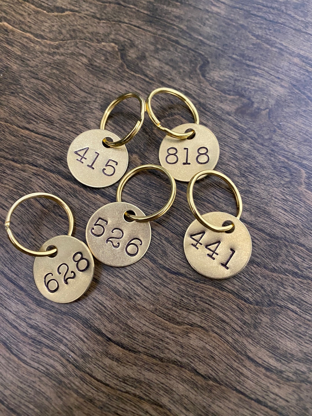 Custom Number Tags - Large Number Labels - Hand Stamped Digit Tags ...