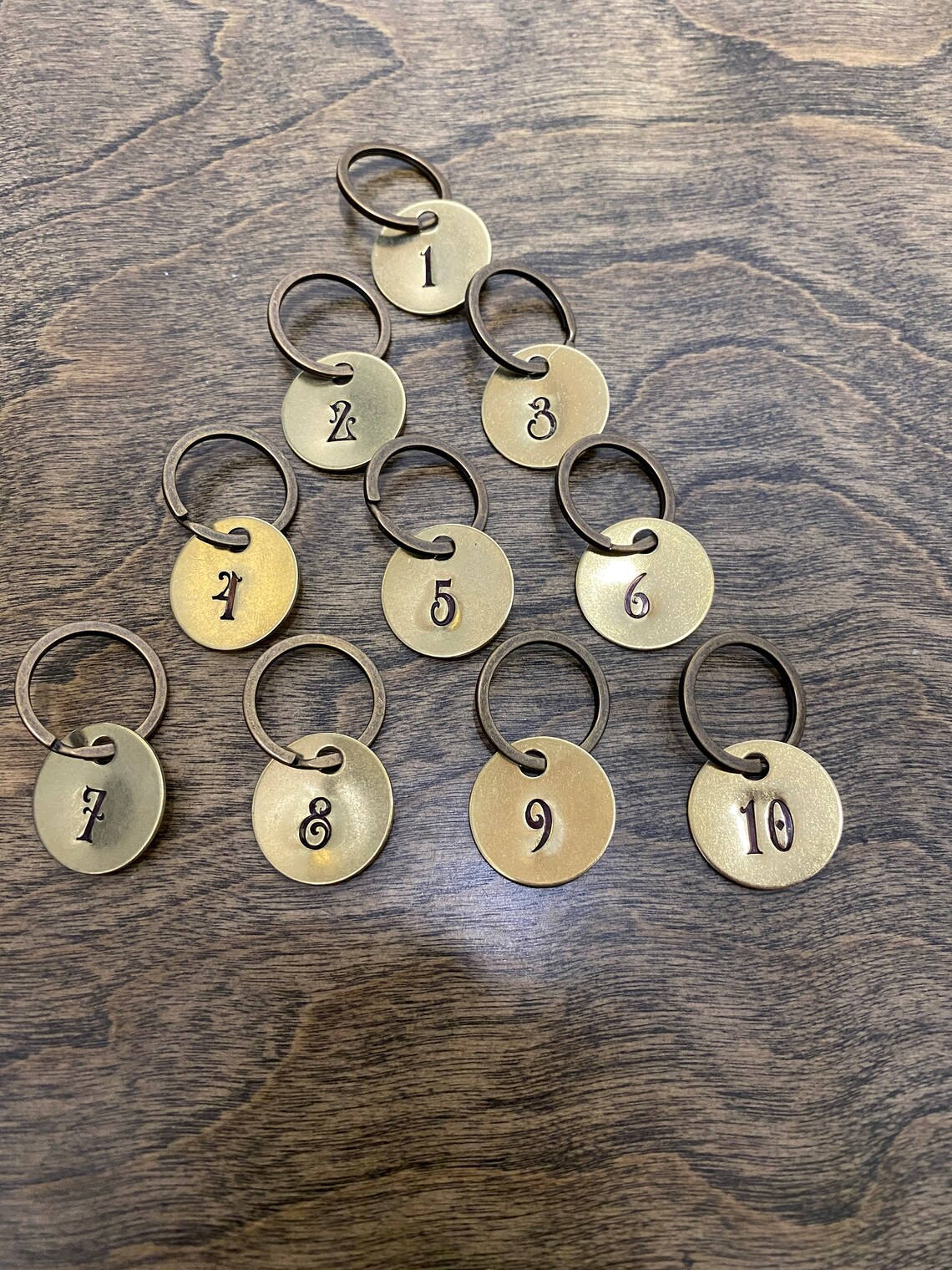 Brass Number Tags, Any Number Sets 1-5, 1-10, 1-20, 1-50, 1-100 Locker ...