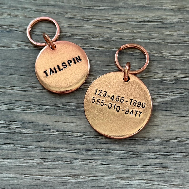 Solid Copper Pet Tags - THICK High Quality - Custom Hand-stamped ...