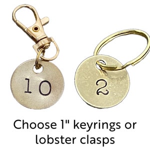 1-100 Brass Number Tags, High Visibility, Large Number, for Lockers ...