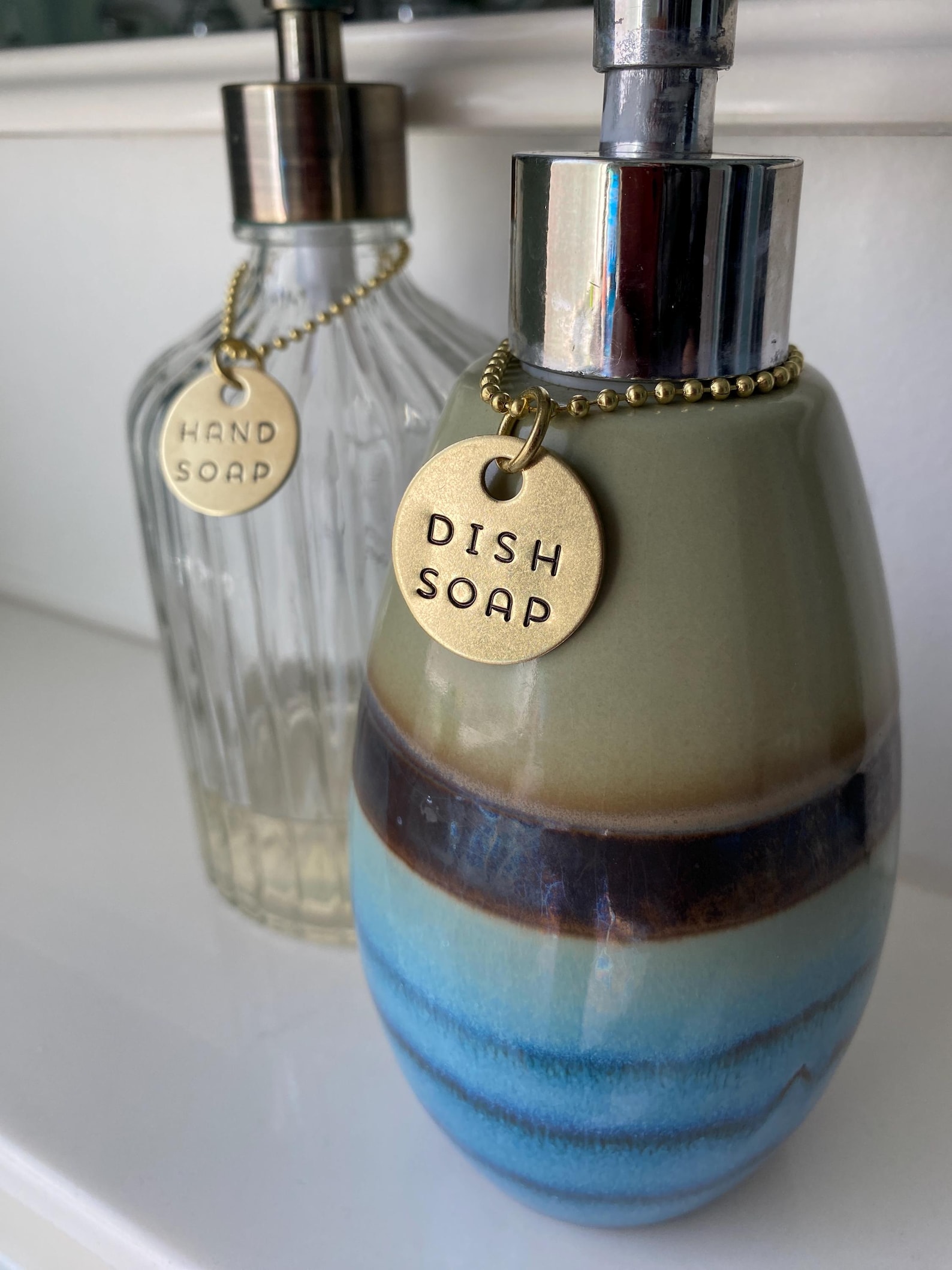 Soap Dispenser Labels - 3 Piece Hand, Dish & Lotion Bottle Tag Set ...