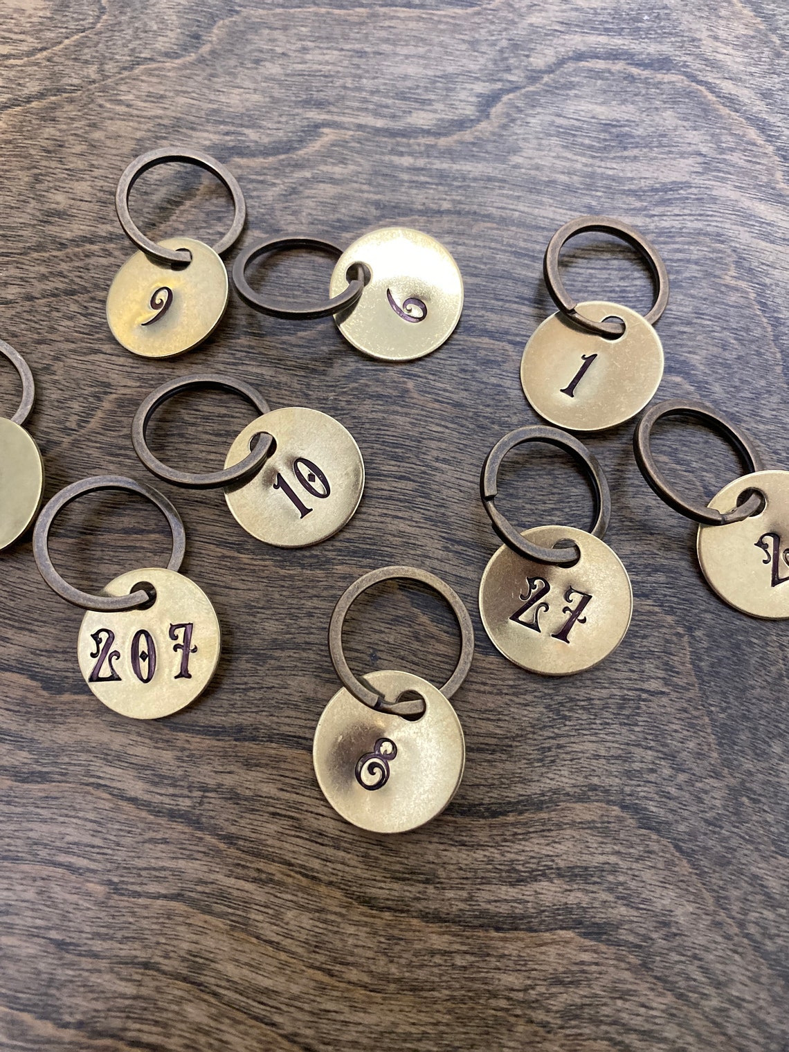 Custom Number Tags - Hand-stamped High Visibility 1-3 Digit Labels ...