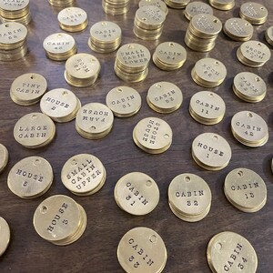 Handmade Brass Key Tags - Your Custom Text - Mark Your Keys ...