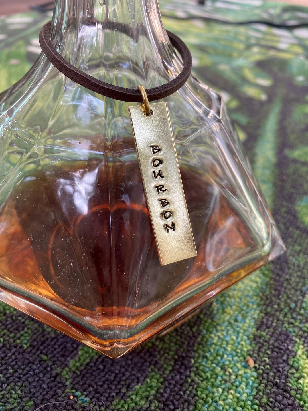 Rectangle Liquor Alcohol Decanter Bottle Tag - Customizable Hand ...