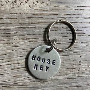 House Key Tag - Gold Colored Brass Metal Label With Large & Small ...