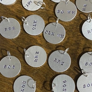 Minimalist Name Tag Personalized Keychain | Hand-stamped Metal Tags ...