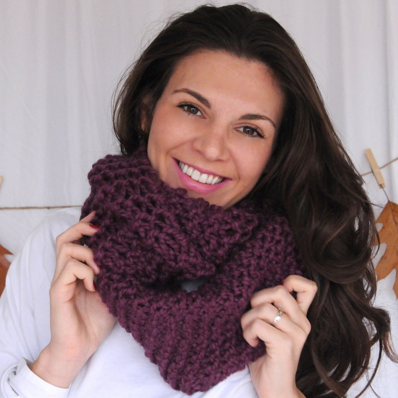 Purple Infinity Scarf | Handmade, Warm, Soft and Cozy! - Etsy