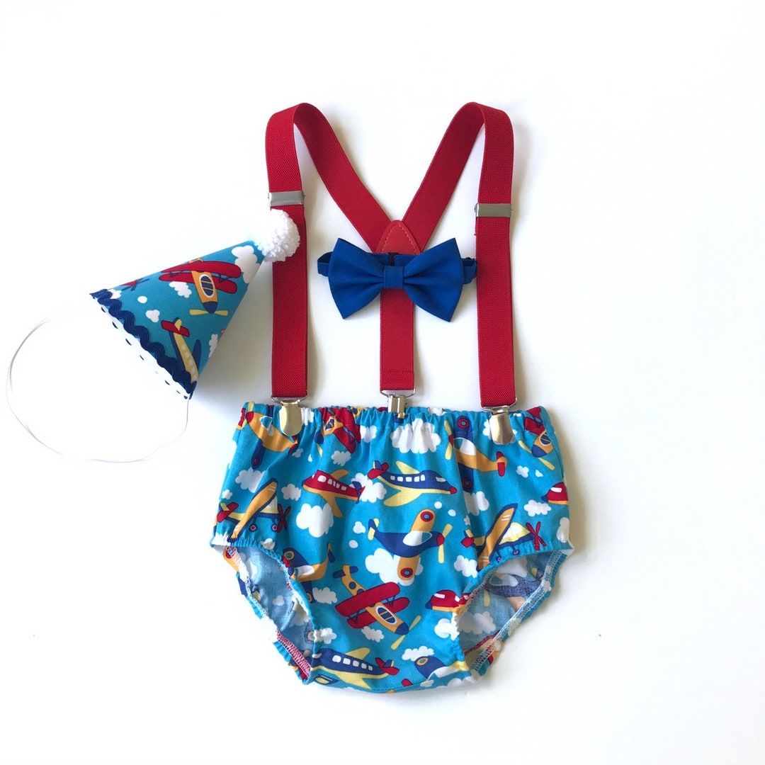 Cake Smash Outfit 2 Piece Set Airplane First or Second Birthday ...