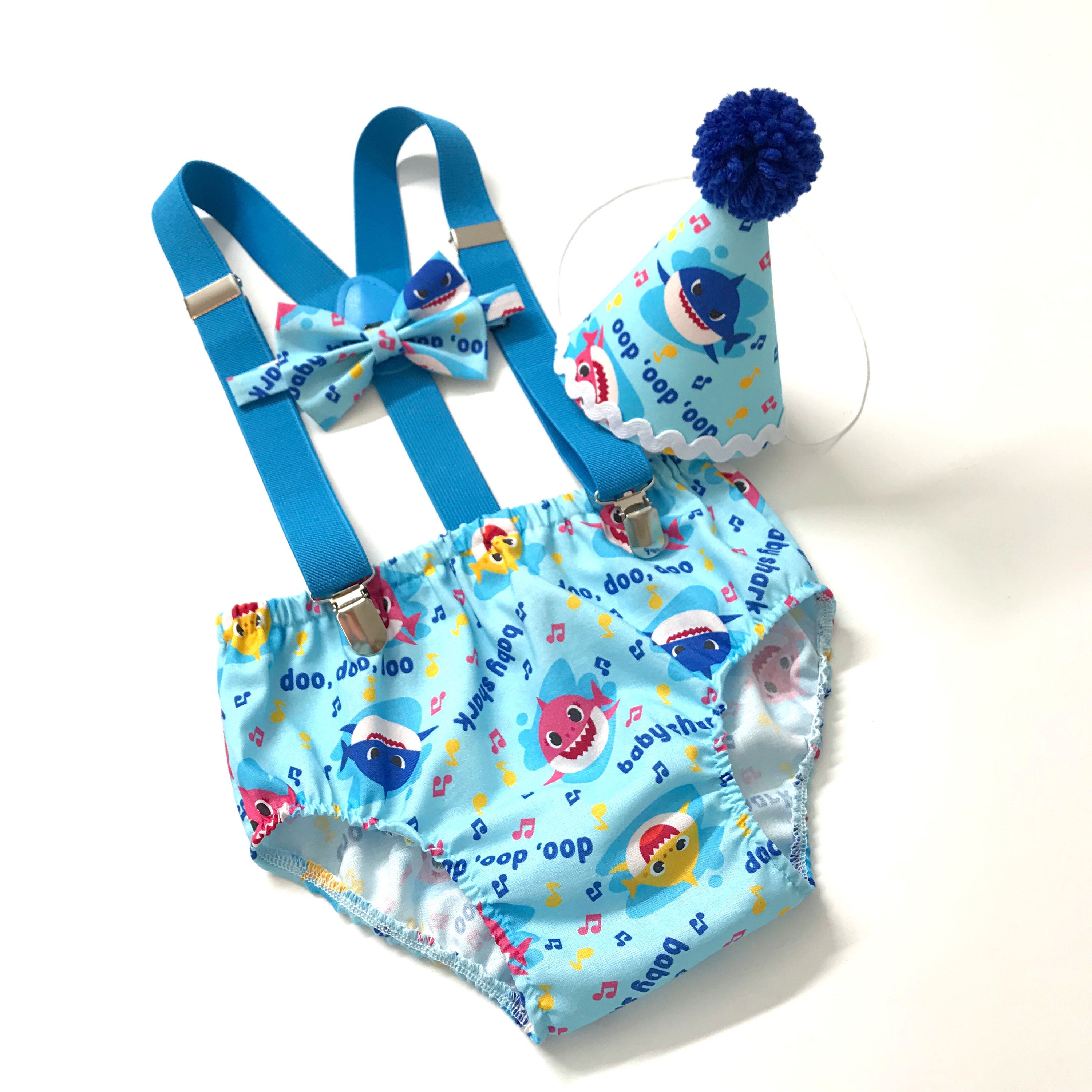 Cake Smash Outfit Boy Birthday Baby Shark Outfit 1 2 3 or 4 | Etsy