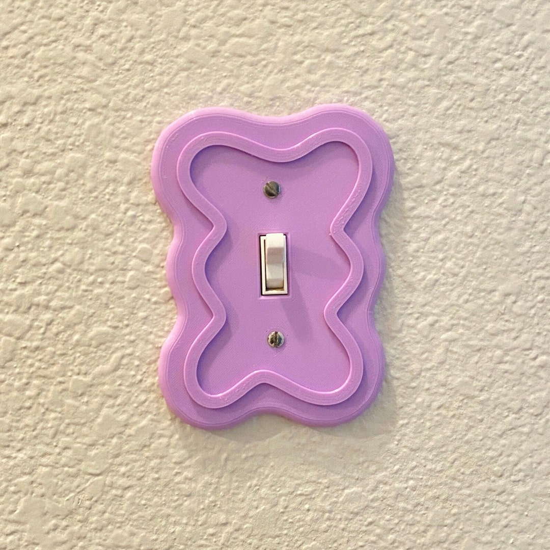 Wavy Switch Plate Cover, Dopamine Decor, Maximalist Decor, Fun Dorm ...
