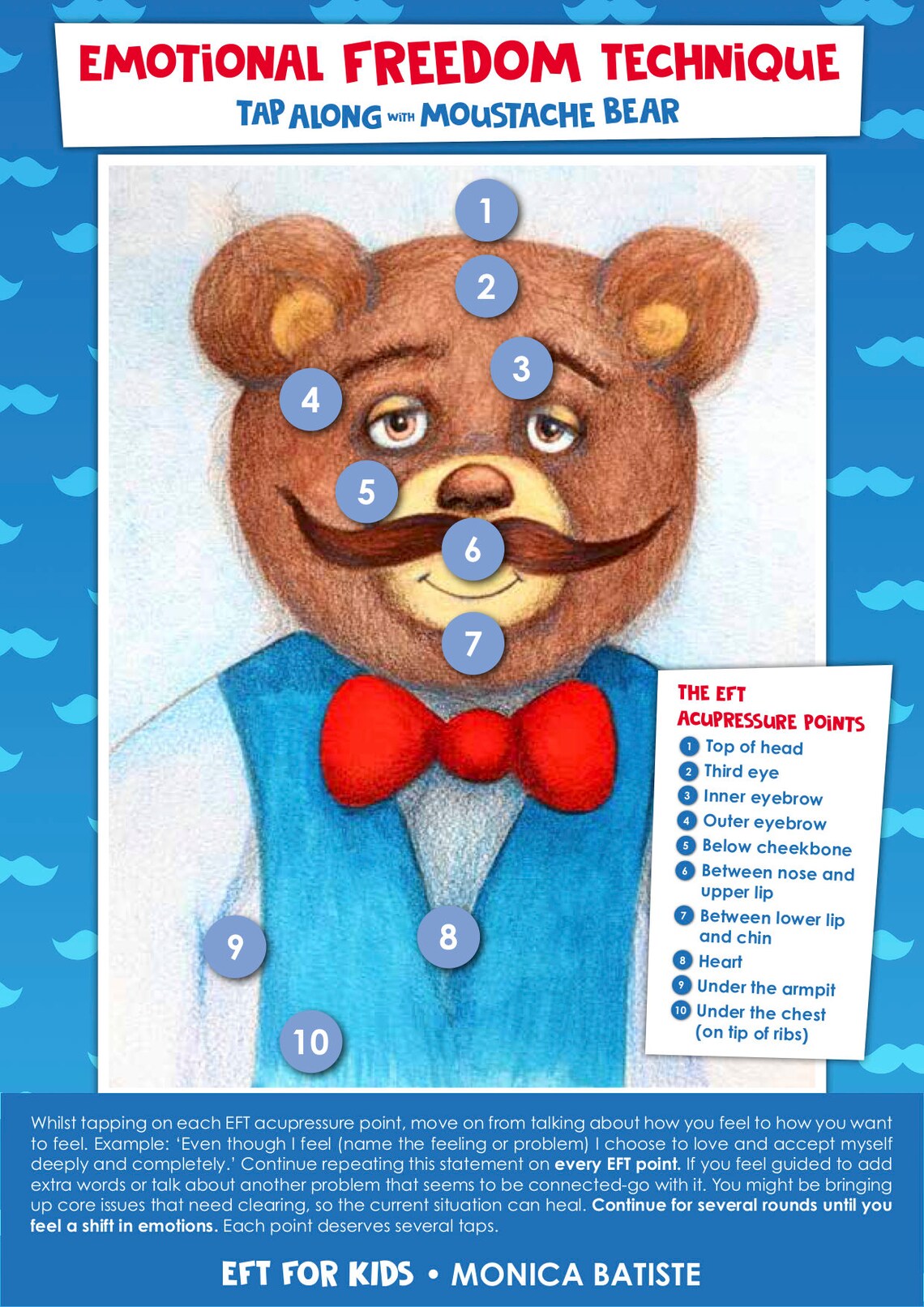 EFT for KIDS Emotional Freedom Technique, Tap Along With Moustache Bear ...