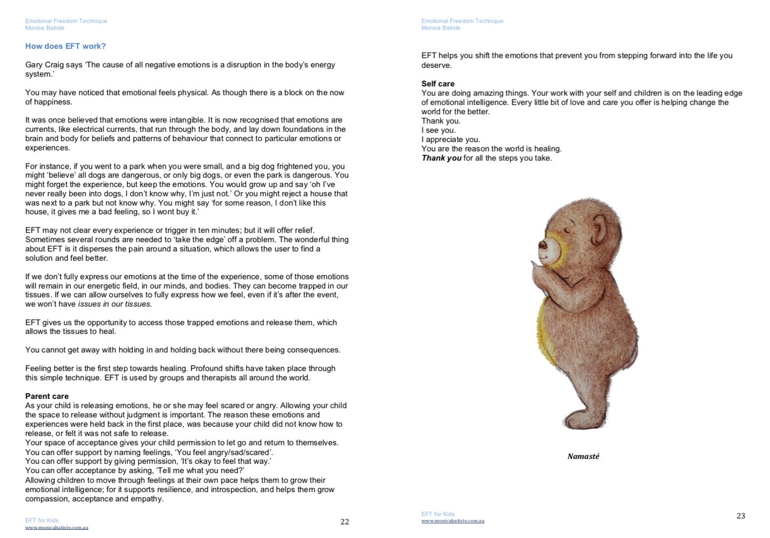 EFT for KIDS Emotional Freedom Technique, Tap Along With Moustache Bear ...