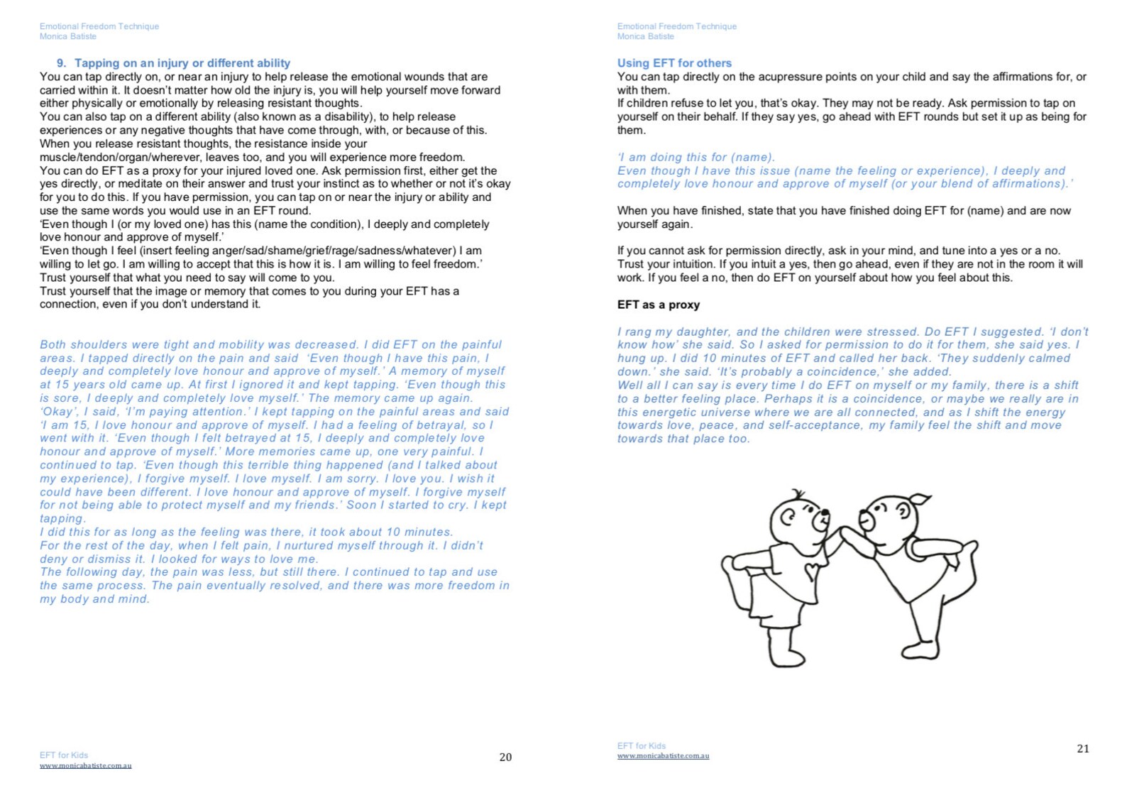 EFT for KIDS Emotional Freedom Technique, Tap Along With Moustache Bear ...