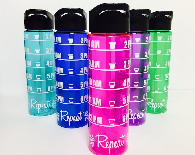 Custom Water Bottle / Hourly Tracker / Water Intake Tracker ...