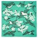 Chickadee Bird Bandana - 24" Teal Floral Cotton, Cottagecore Fashion - Etsy