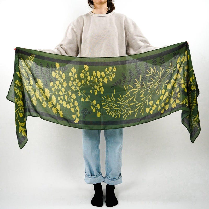 Scarf Women Fern Green - Etsy