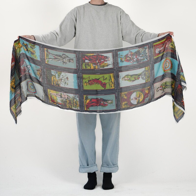 Large Cotton Blend Scarf - Etsy