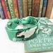 Chickadee Bird Bandana - 24" Teal Floral Cotton, Cottagecore Fashion - Etsy