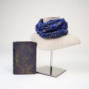 Scrawling Scarf - Book Inspired - Soft Cotton Blend | Royal Blue and ...