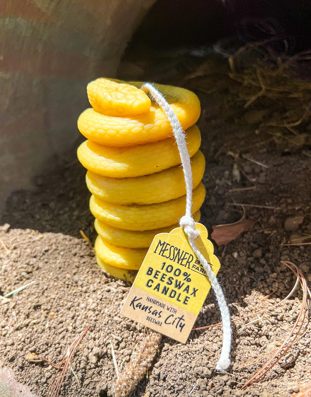 Coiled Snake Candle 100% Beeswax - Etsy