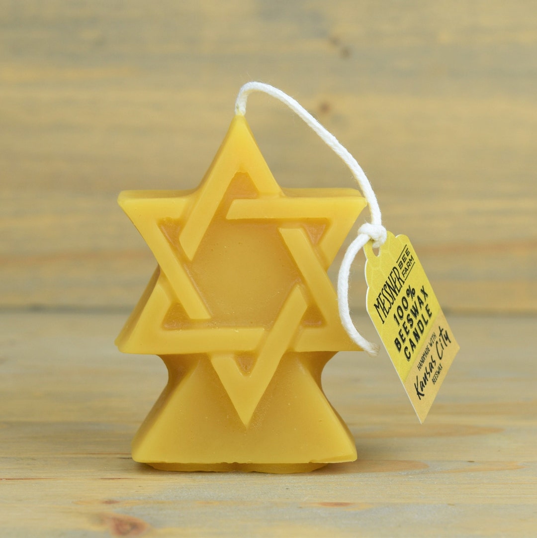 Star of David 100% Beeswax Candle - Etsy