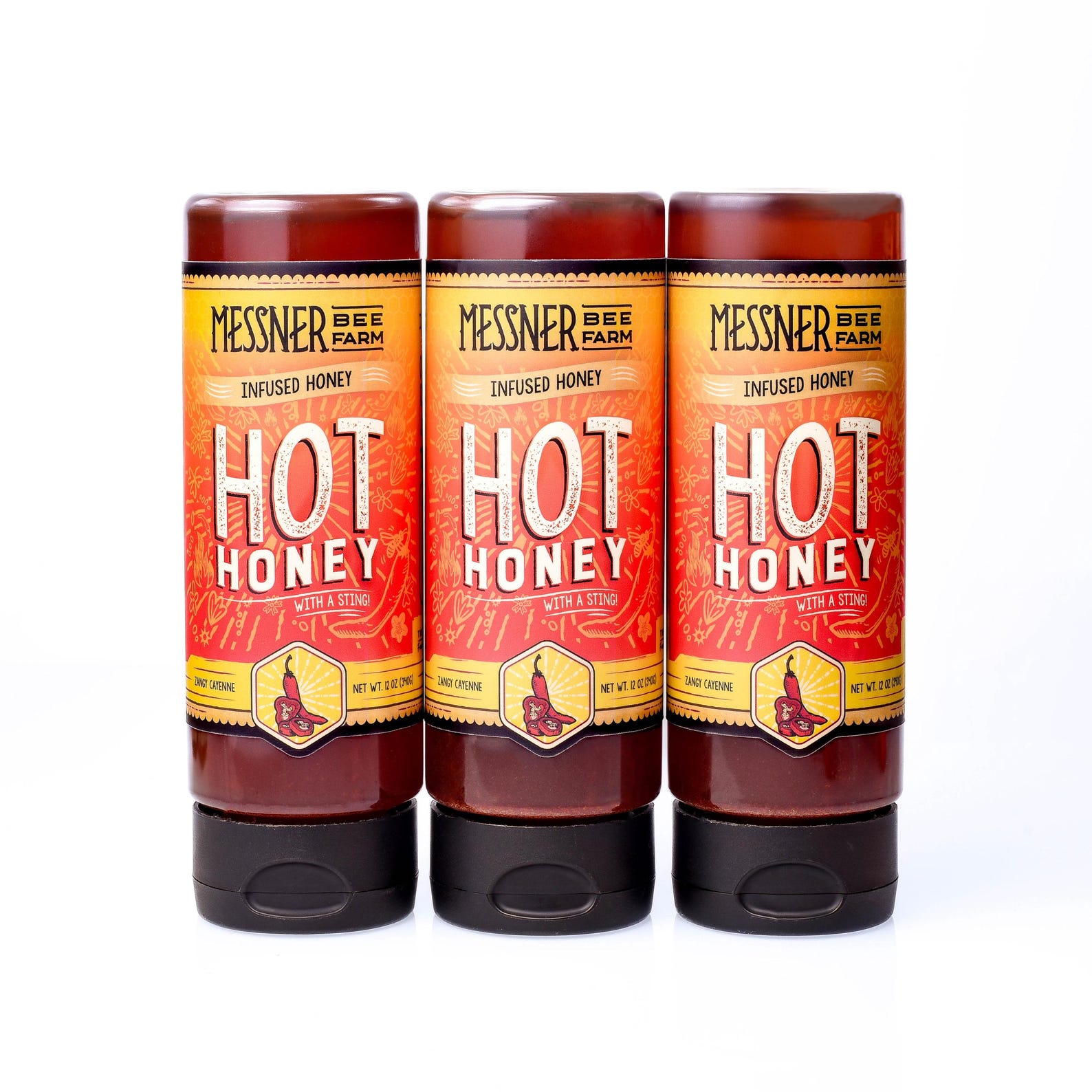Hot Honey "with a Sting!"/ 12oz / Kansas City Infused Honey / Great ...
