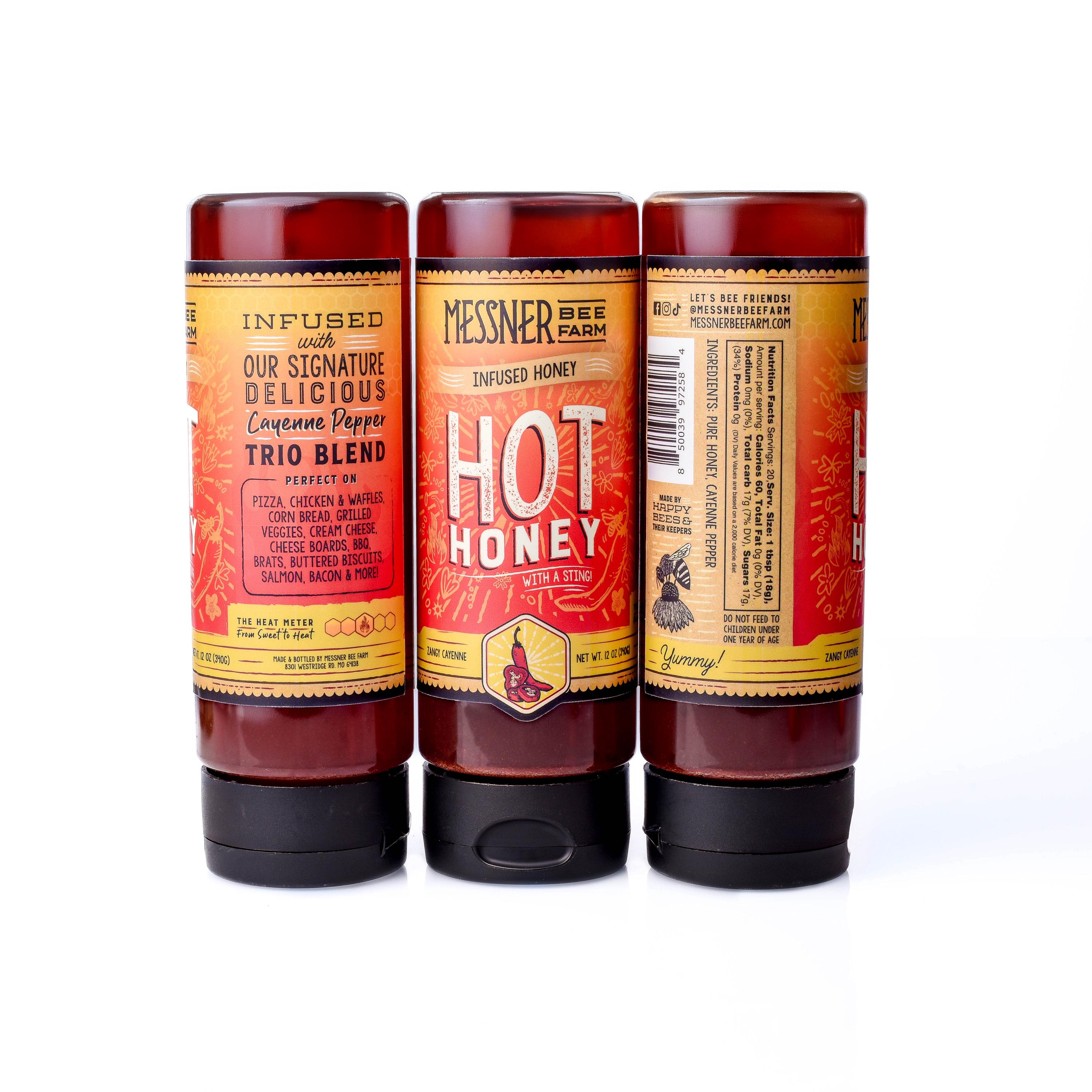 Hot Honey "with a Sting!"/ 12oz / Kansas City Infused Honey / Great ...