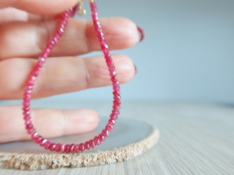 Fuchsia Ruby Bracelet Genuine Ruby Gemstone - Etsy