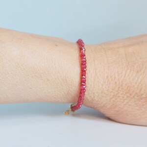 Fuchsia Ruby Bracelet Genuine Ruby Gemstone - Etsy