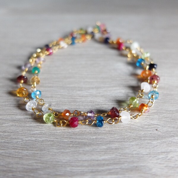 Multi Colored Gemstone Jewelry - Etsy