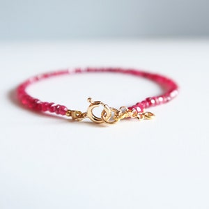 Fuchsia Ruby Bracelet Genuine Ruby Gemstone - Etsy