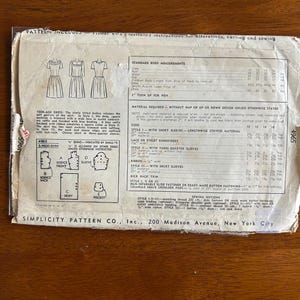 Vintage Simplicity Teen Sewing Pattern for Dresses - Etsy
