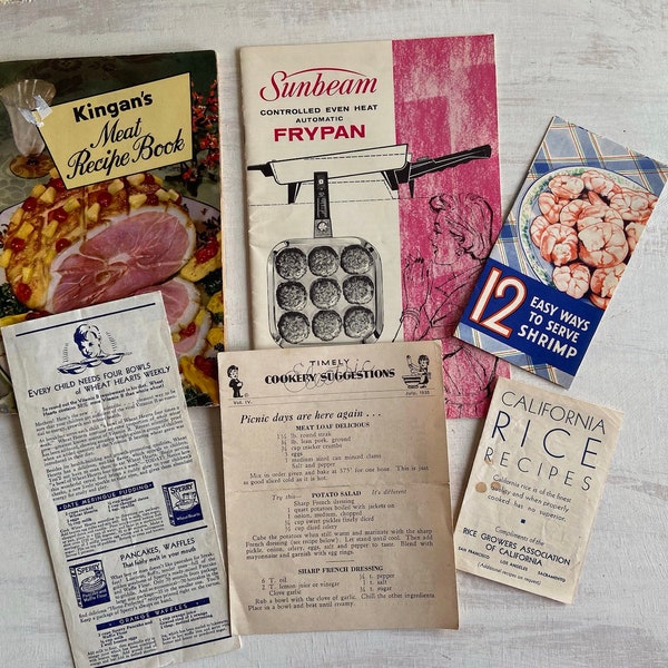 Recipe Pamphlets - Etsy