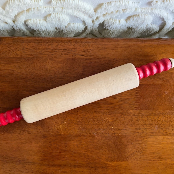 Wood Rolling Pin With Handles - Etsy