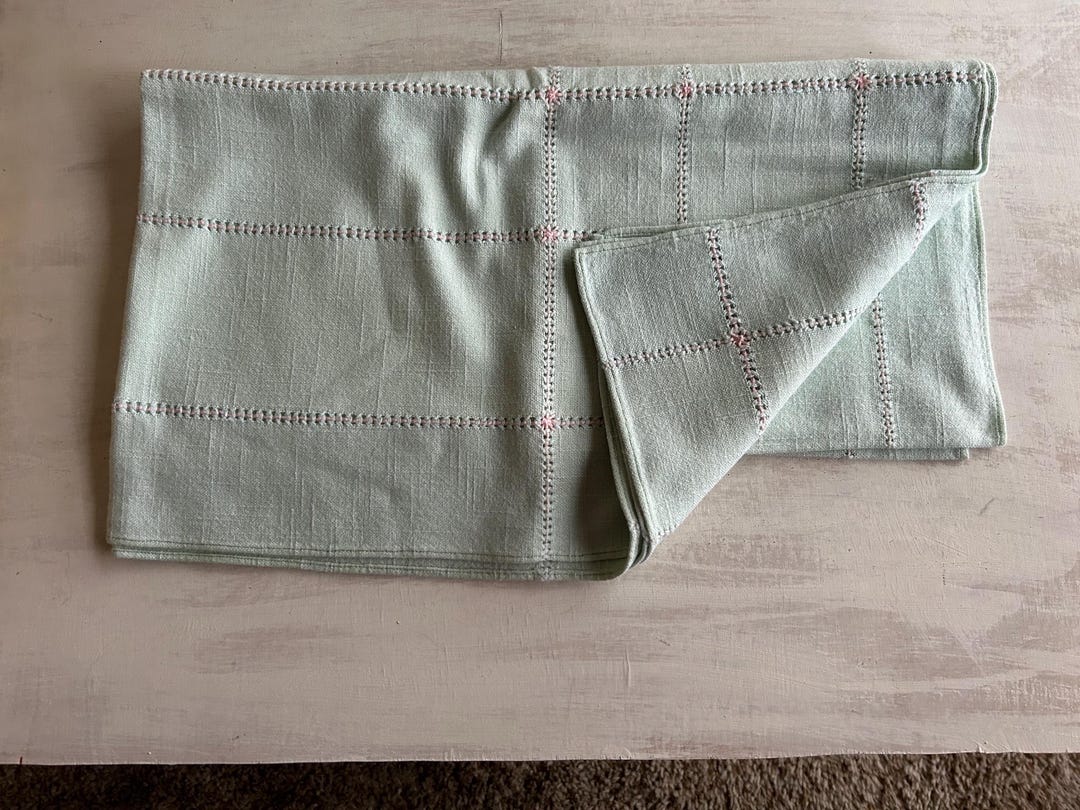 Vintage Soft Mint Green Luncheon Cloth - Etsy