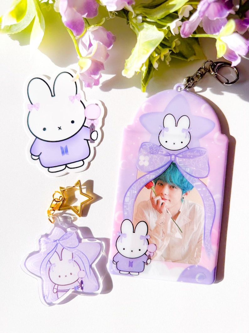 Borahae Bunny Photocard Holder - Etsy