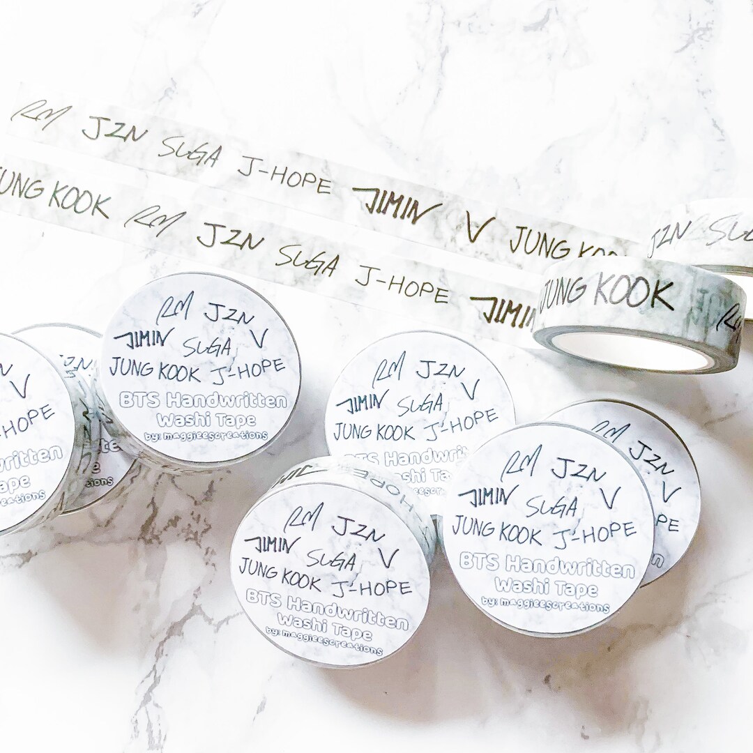 OT7 Handwritten Names Washi Tape - Etsy