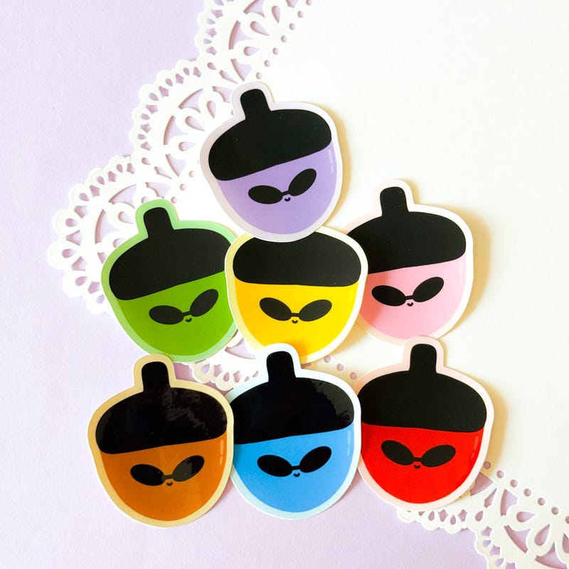 Colorful Acorns - Etsy