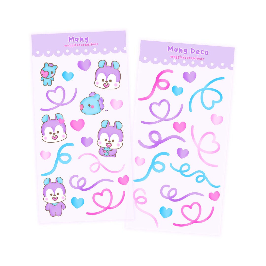 Squirrel Deco Clear Sticker Sheet Set - Etsy