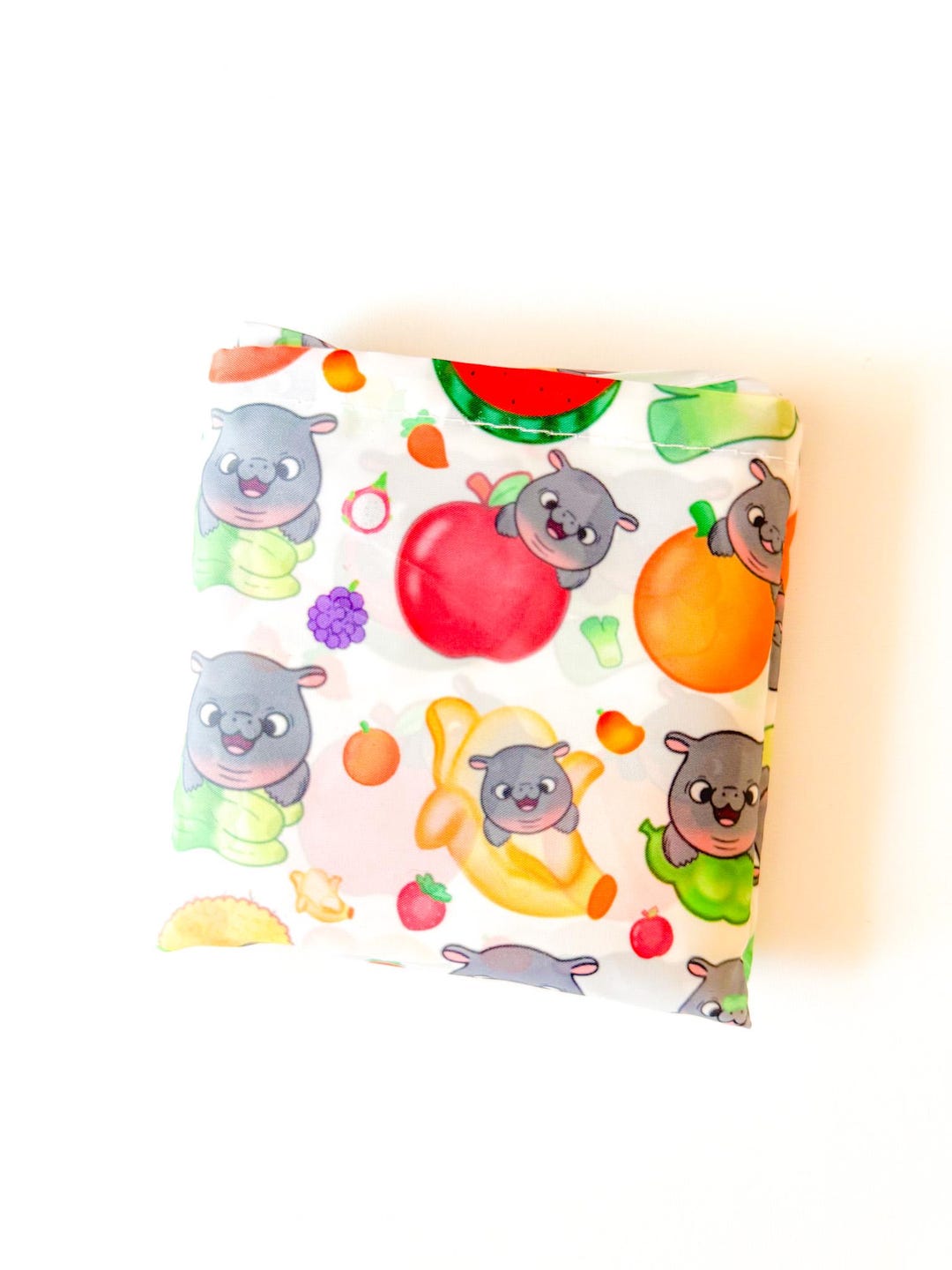 Pygmy Hippo [moo Deng] Fruits & Veggies Reusable Bag - Etsy