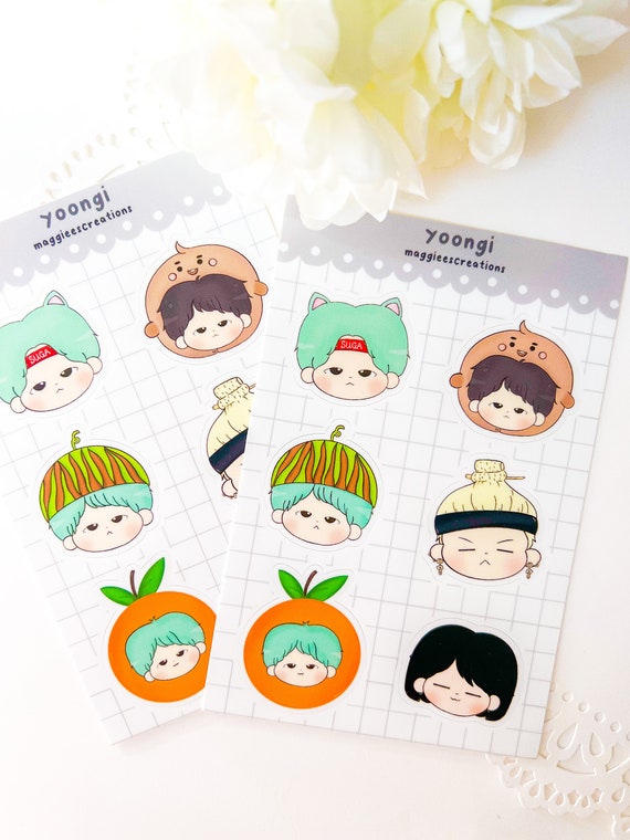 Yoongi Sticker Sheet | Etsy