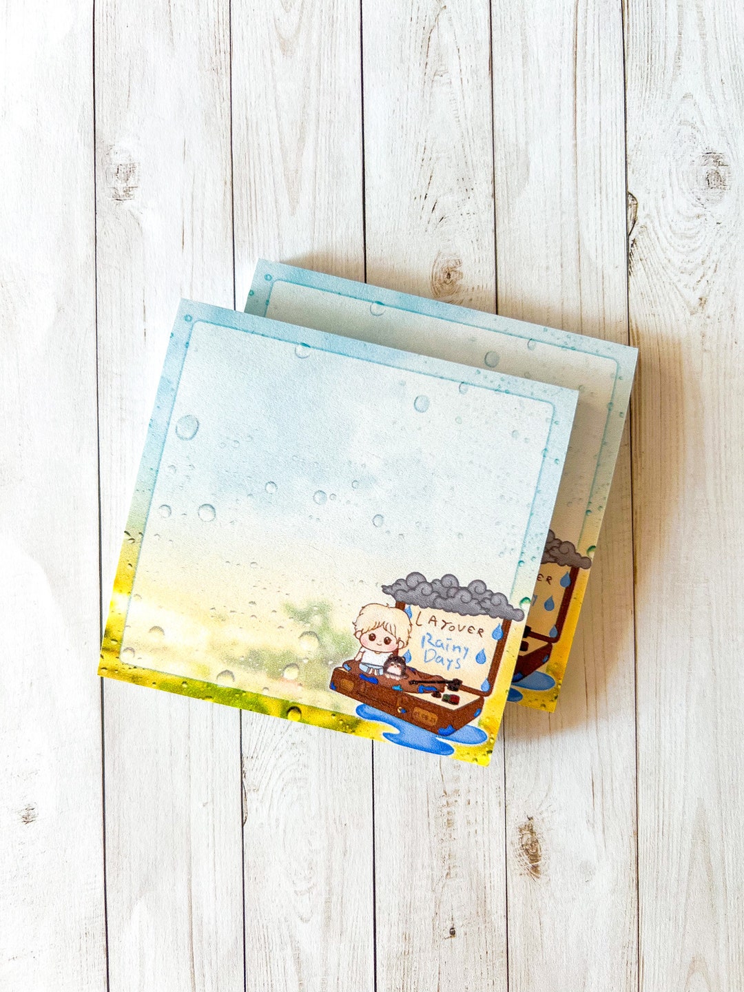 Rainy Days Sticky Notes - Etsy