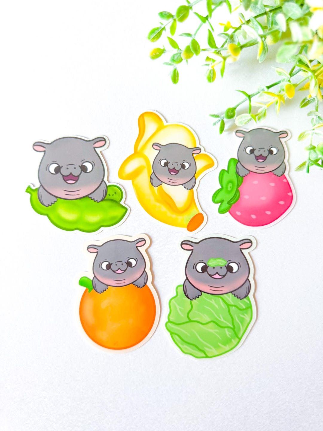 Moo Moo Fruits/veggies Sticker - Etsy
