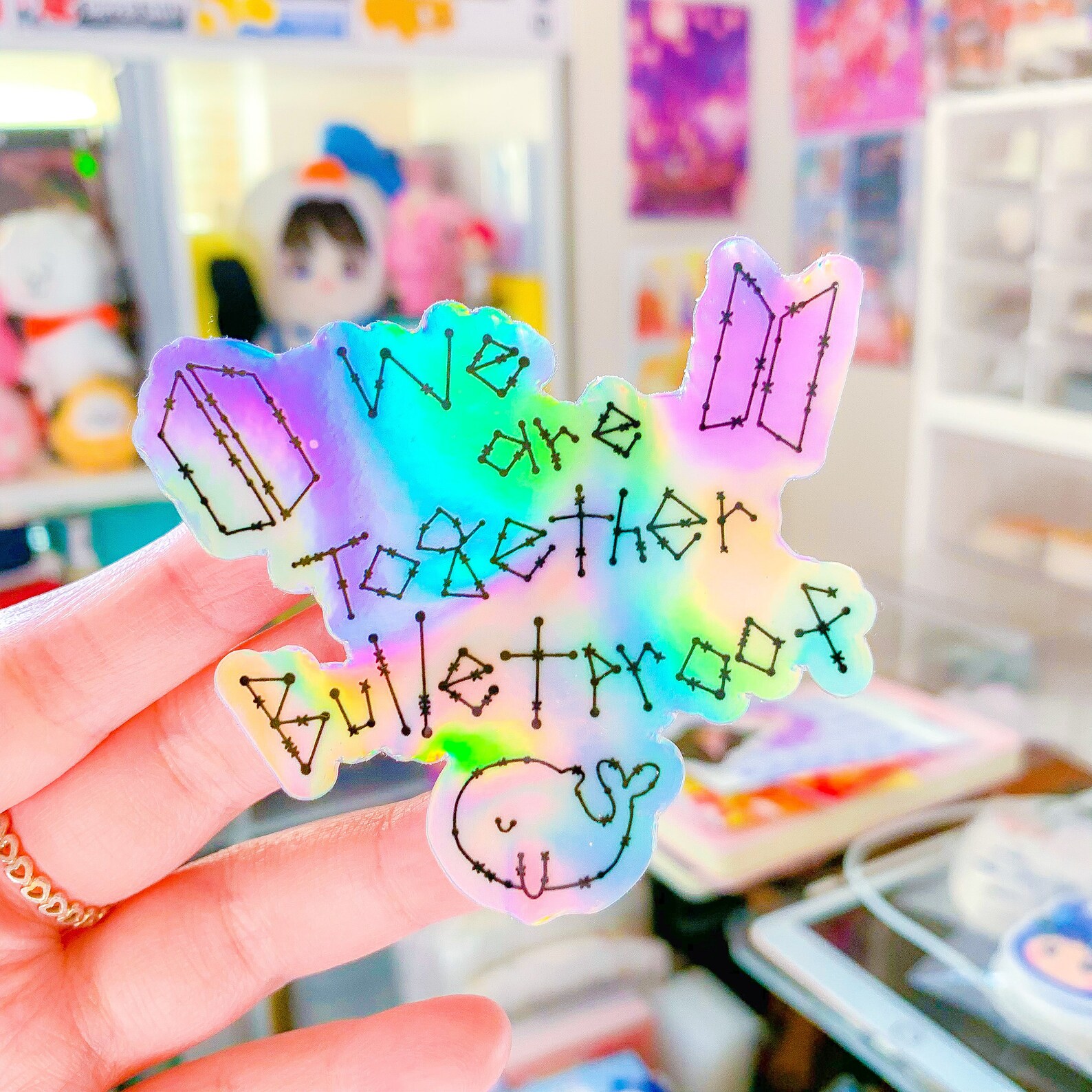 We Are Together Bulletproof Holographic Sticker - Etsy UK
